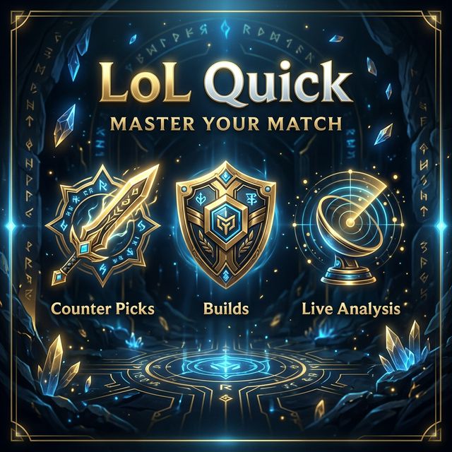 LoL Quick — Counter Pick, Builds & Live Analyzer